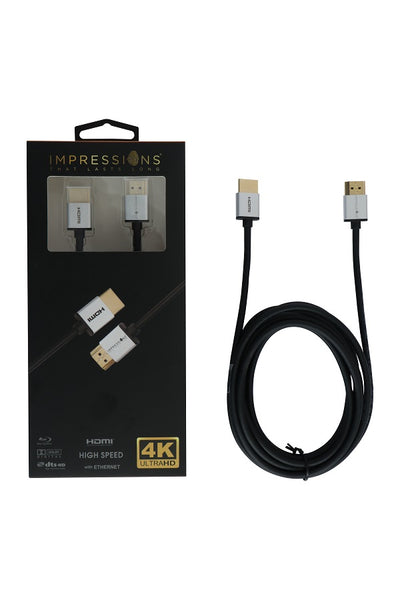 IMPRESSIONS HDMI SLIM CABLE 4K 1.5 METER 2.0 SUPPORT – SoundTrails